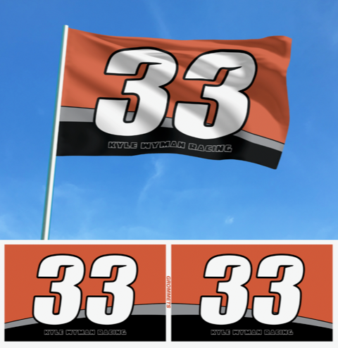 KWR 33 Flag – Kyle Wyman Racing